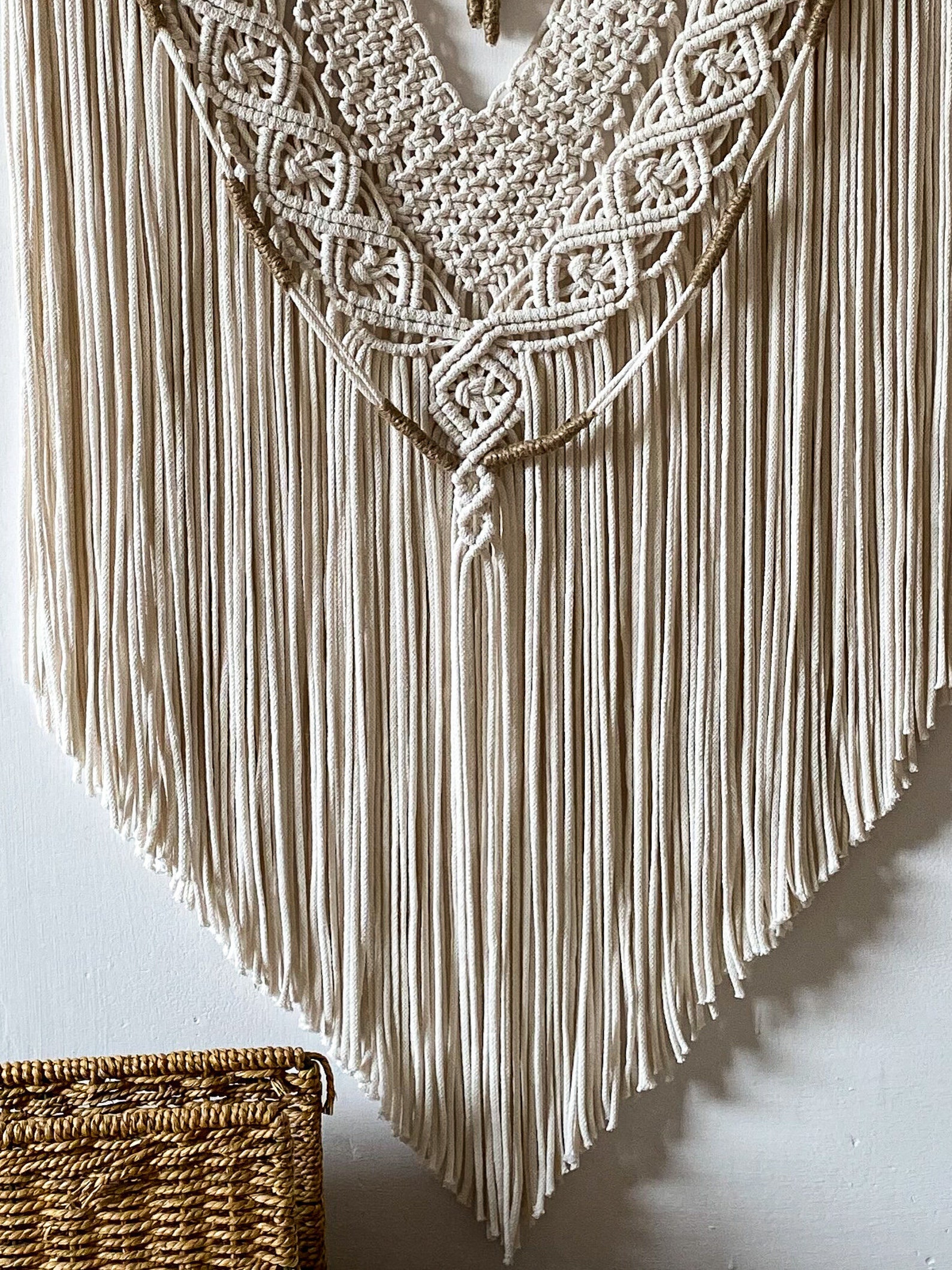 Macrame Wall Hanging, Woven Bohemian Wall Art, Wall Tapestry, Living Room Wall Decor, Boho Over ...