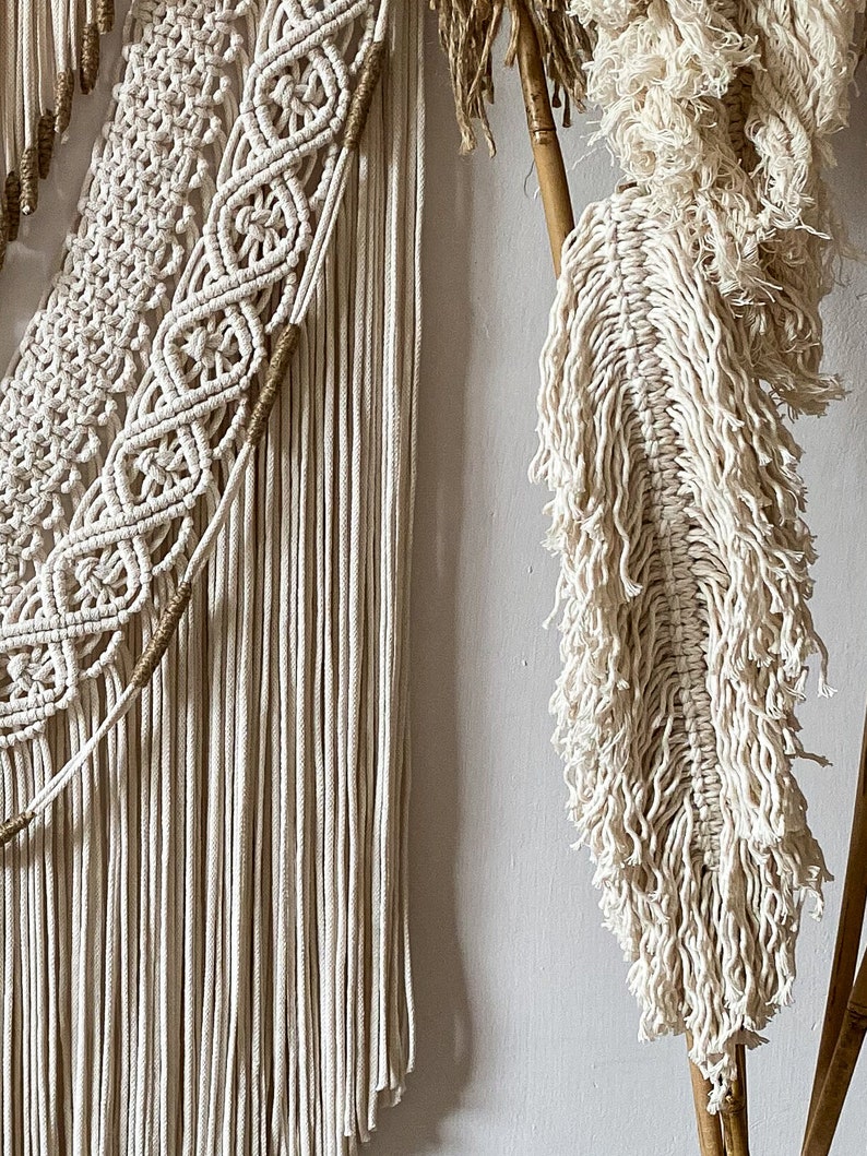 Macrame Wall Hanging, Woven Bohemian Wall Art, Wall Tapestry, Living Room Wall Decor, Boho Over ...