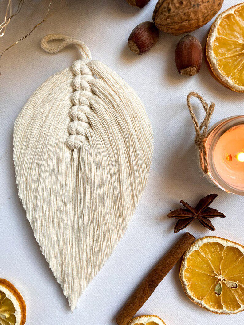 Macrame Feather Video Tutorial: DIY Leaf Pattern (digital Download) - Etsy