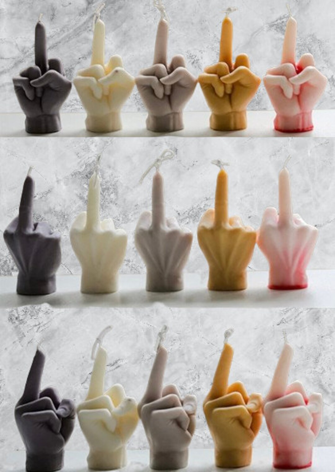 Middle Finger Candle VEGAN Mittelfinger Kerze Handgemacht Dekoration ...
