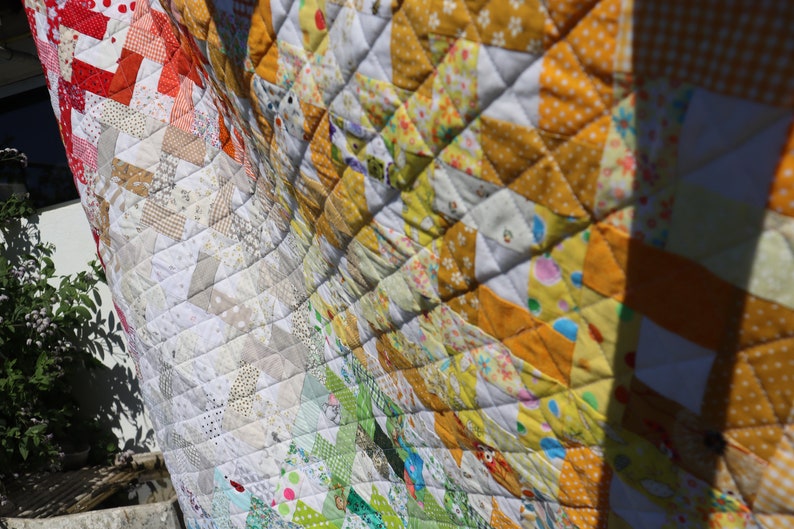 Aquarelle Quilt Pattern, a Bright Hopes Color Wash Quilt, Scrap and ...