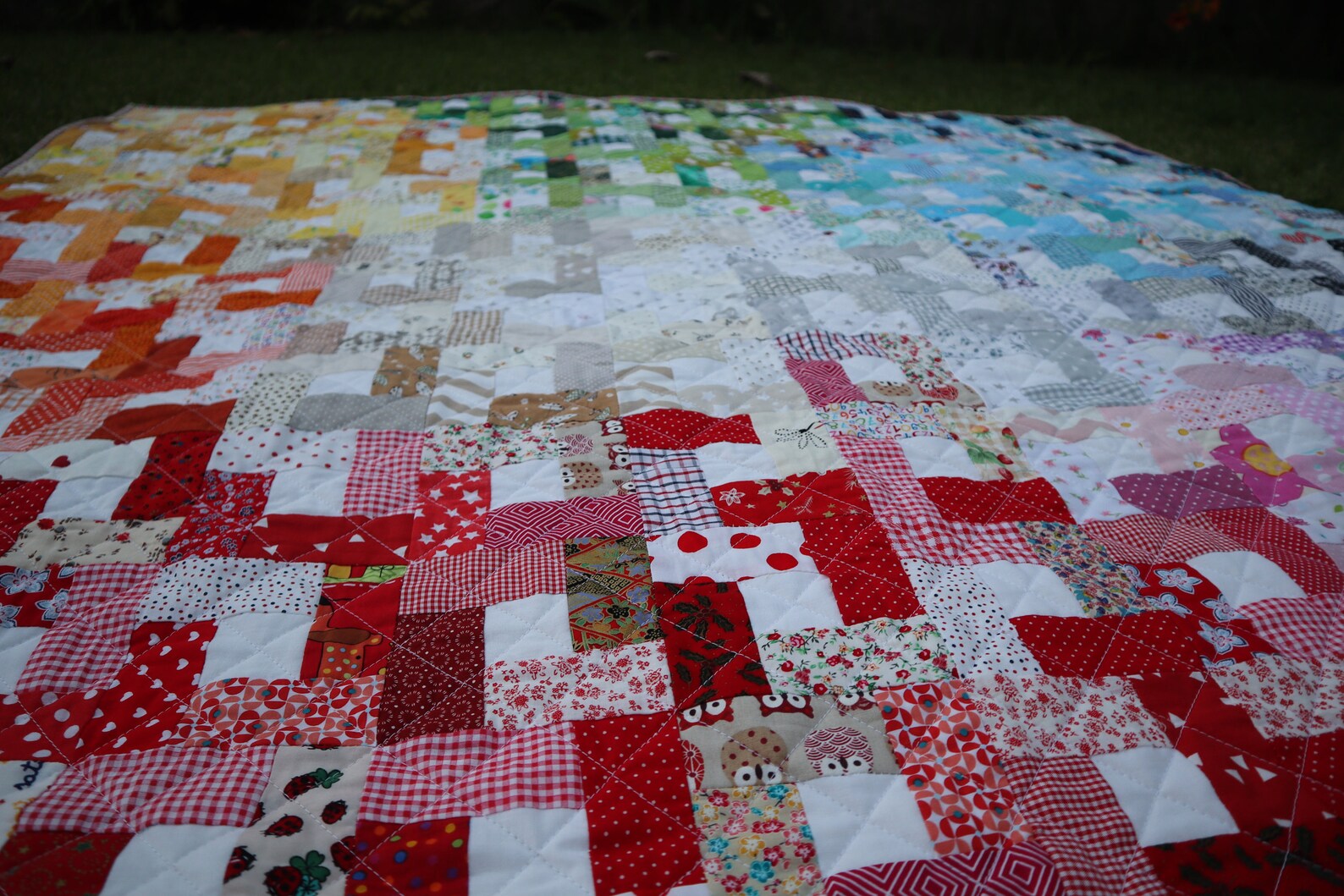 Aquarelle Quilt Pattern, a Bright Hopes Color Wash Quilt, Scrap and ...