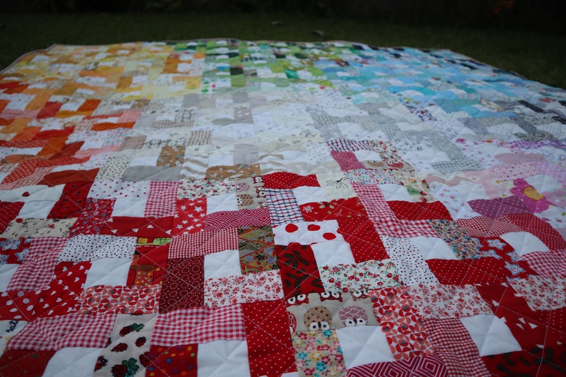 Aquarelle Quilt Pattern, a Bright Hopes Color Wash Quilt, Scrap and ...