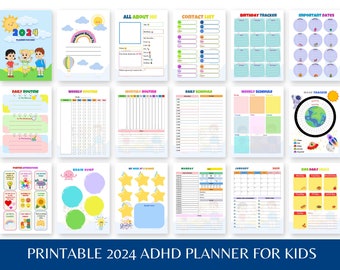 2024 ADHD Planner for Kids - Etsy