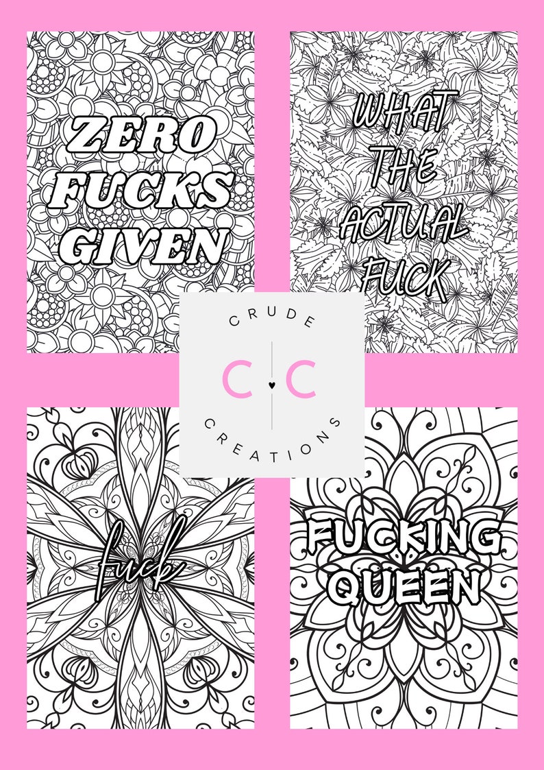 15 Adult Swear Word Colouring Pages, Curse Word Printable, Swear Words ...