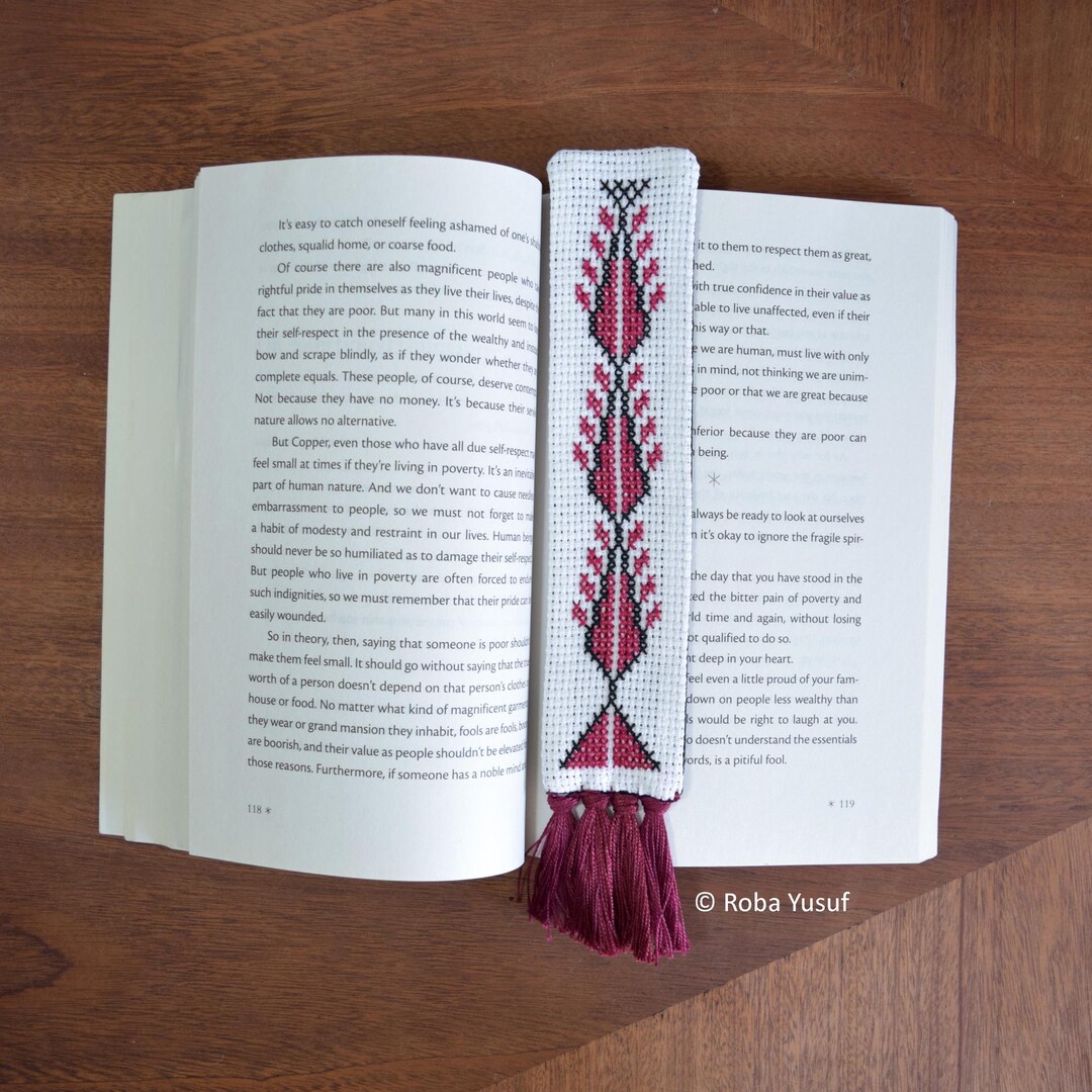 Palestinian Embroidery Bookmark - Sarou ( Cypress Tree) Motif - Etsy