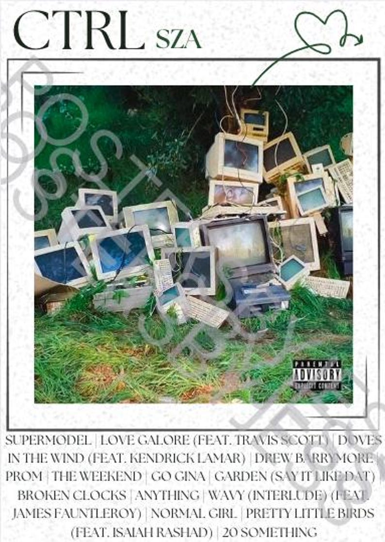 SZA Posters | Sza Merch | Sza Gifts | Sza Wall Art | CTRL & SOS Posters ...