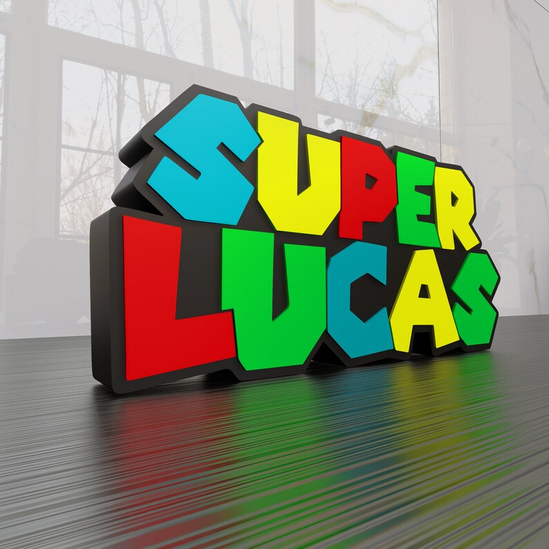 Sign Style SUPER MARIO Custom Birthday Gift Anniversary Collection ...