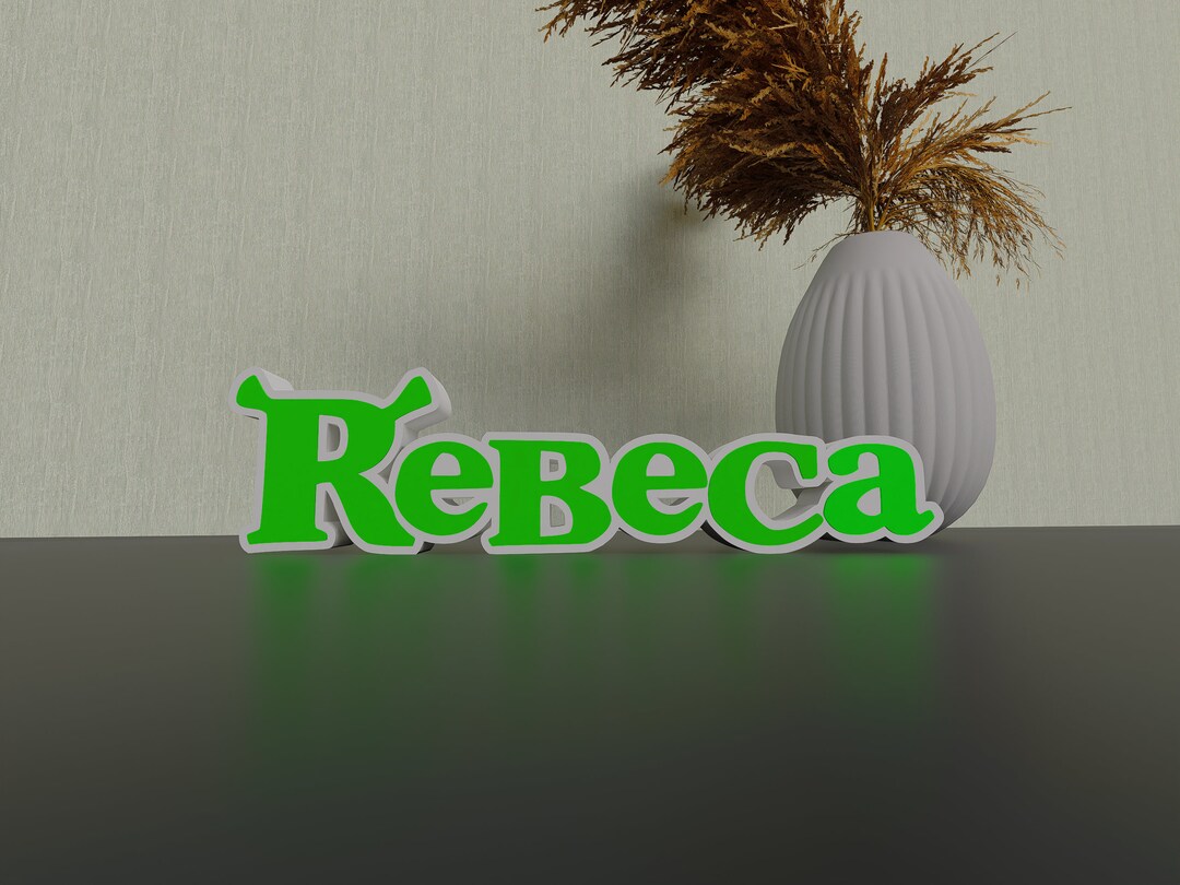 Custom Shrek Text Font Sign . Green Ogre Letters. Gift for Children 3D ...