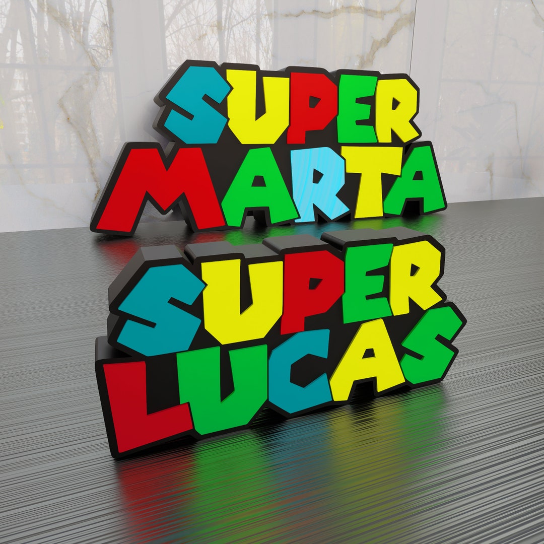Sign Style SUPER MARIO Custom Birthday Gift Anniversary Collection ...