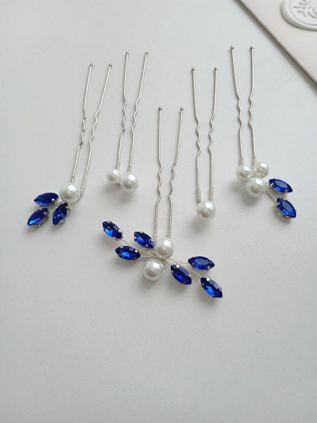 Blue Hair Pin Something Blue Hair Accessories Wedding Hair Pins Bridal ...