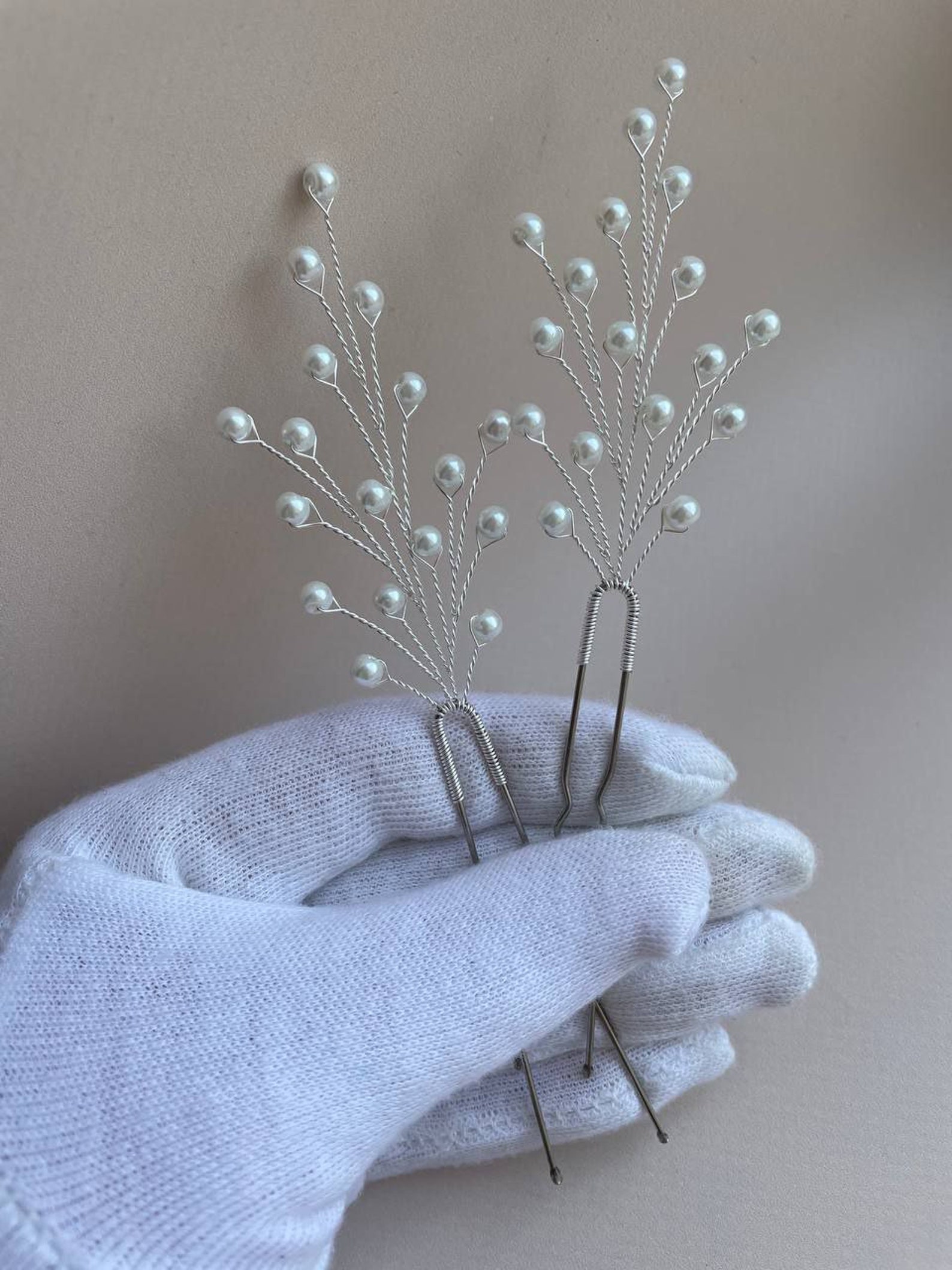 Pearl Bridal Hair Pins Set | Simple Minimalist Wedding Hair Accessories ...