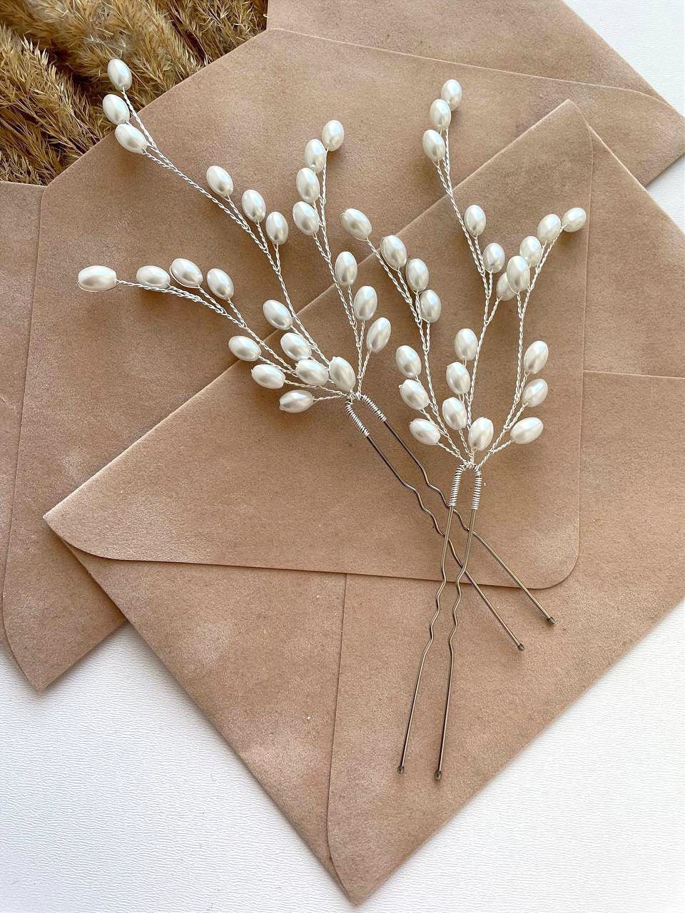Classic Pearl Hair Pin Bridal Hair Pin Hair Piece for Bride Bridal Head ...