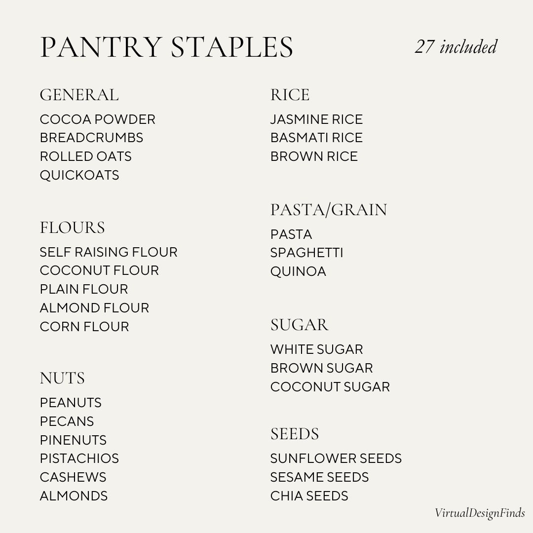 Printable Pantry Labels | Customisable Canva Template | Organised ...