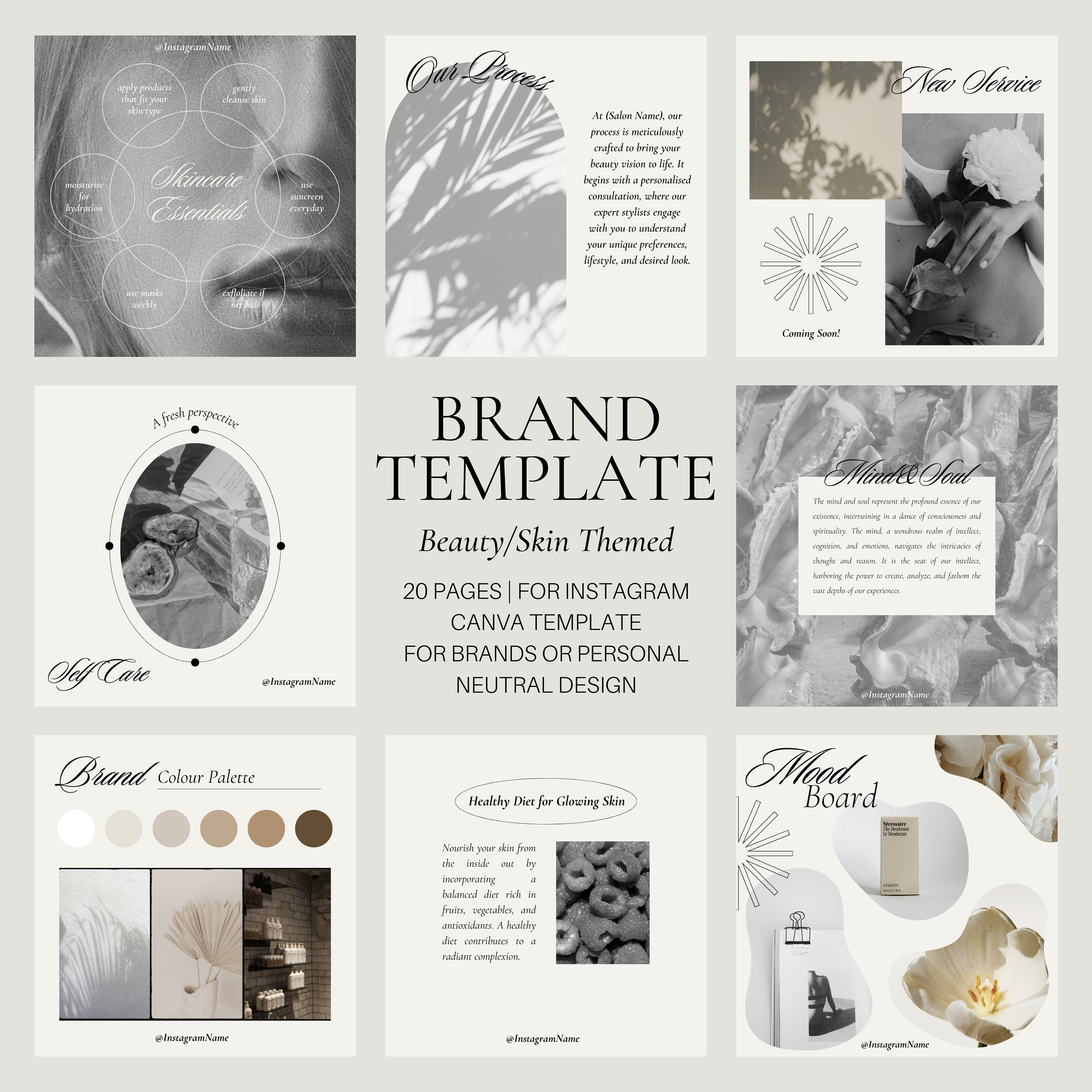 Instagram Post Graphics Canva Template | Aesthetic Social Media Design ...
