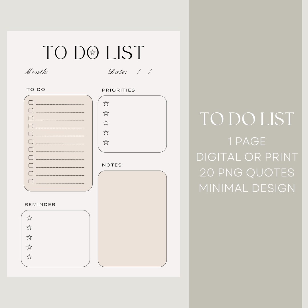 To Do List, 2024, Printable, Instant PDF, A4 - Etsy
