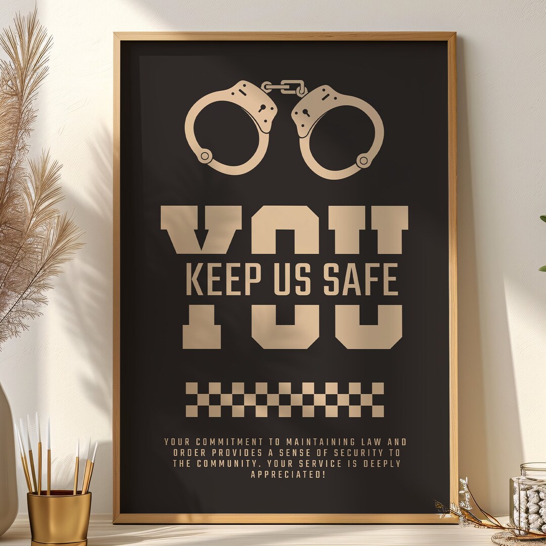 Police Officer Gifts, Police Wall Art, Police Station Wall Decor ...