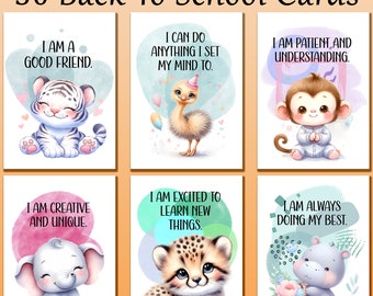 Affirmation Cards for Kids, Positive Affirmation for Kindergarten, Back ...