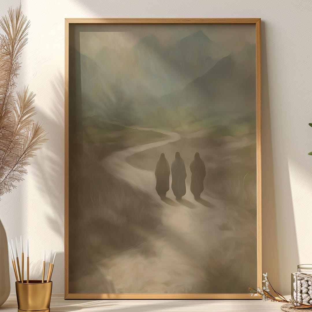 The Road to Emmaus Wall Art, Road to Emmaus Print, Christian Religious ...