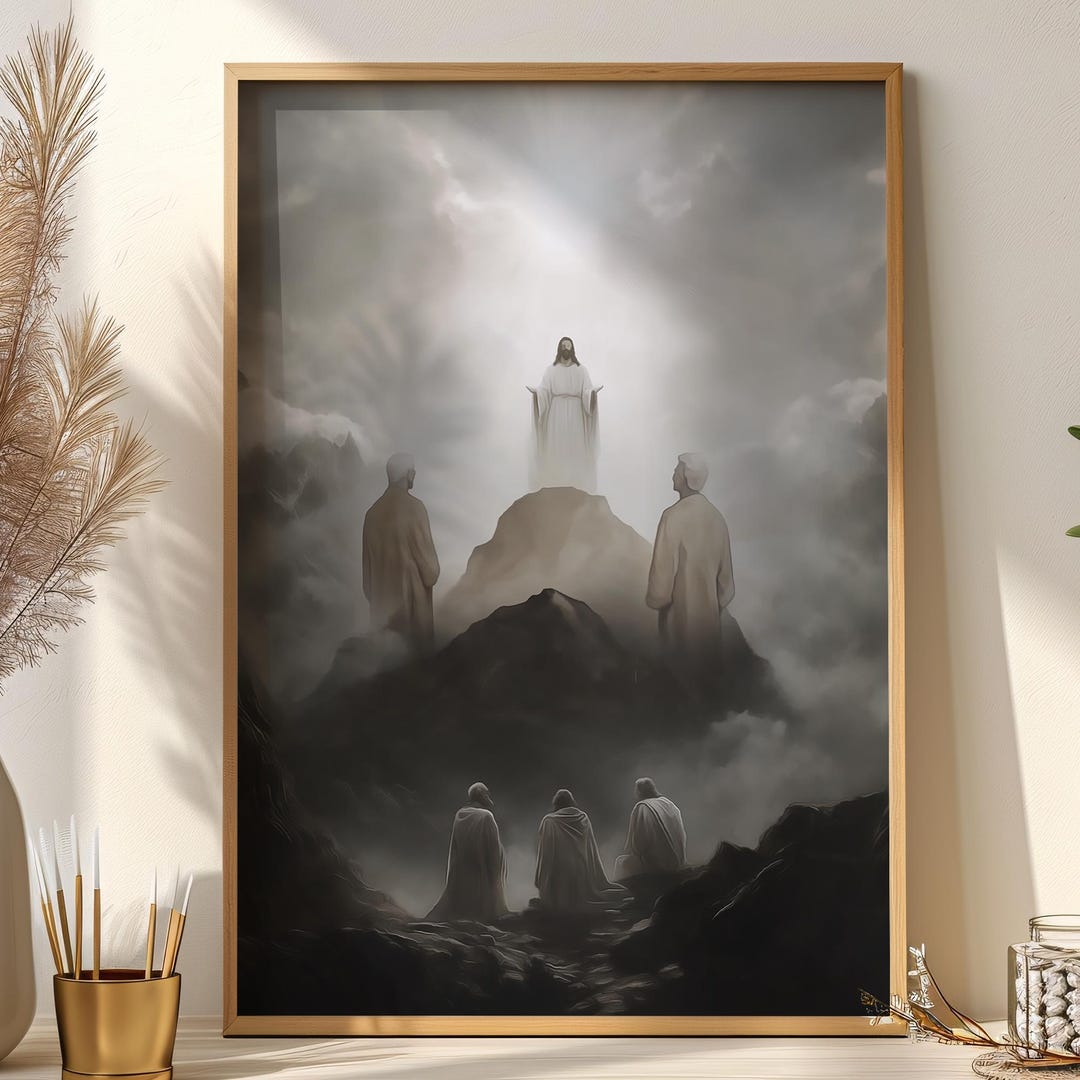 Transfiguration of Jesus Print, the Transfiguration Wall Art, Christian ...