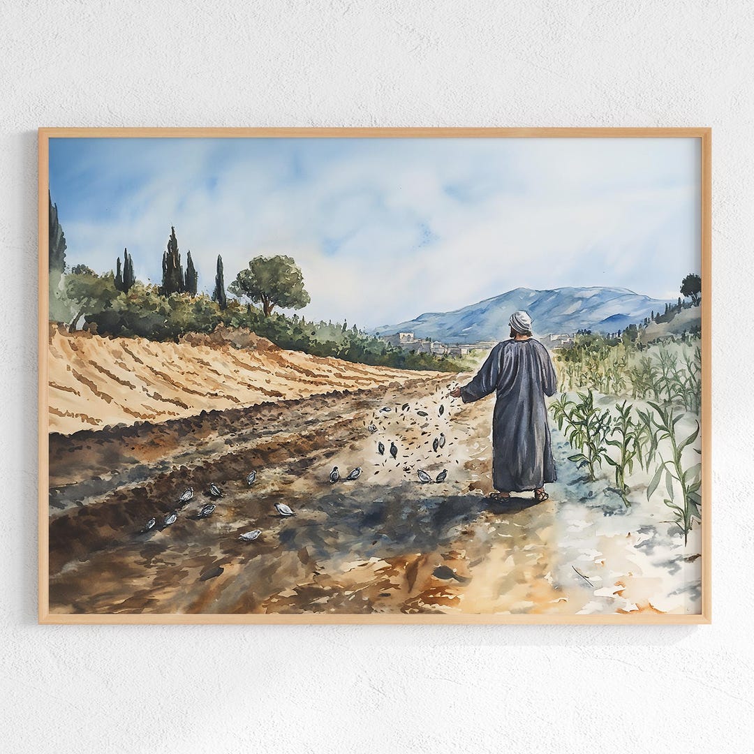 Parable of the Sower Poster, the Teaching of Jesus Wall Art Printable ...