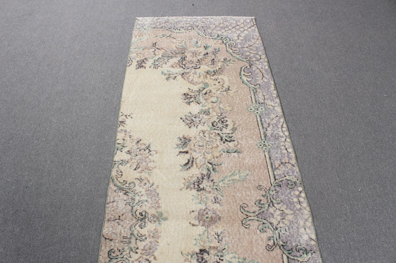 ヴィンテージランナーラグ 77 x 268 cm (2.5 x 8.8 フィート)、トルコ産グレーグラデーションウールラグ - Etsy 日本