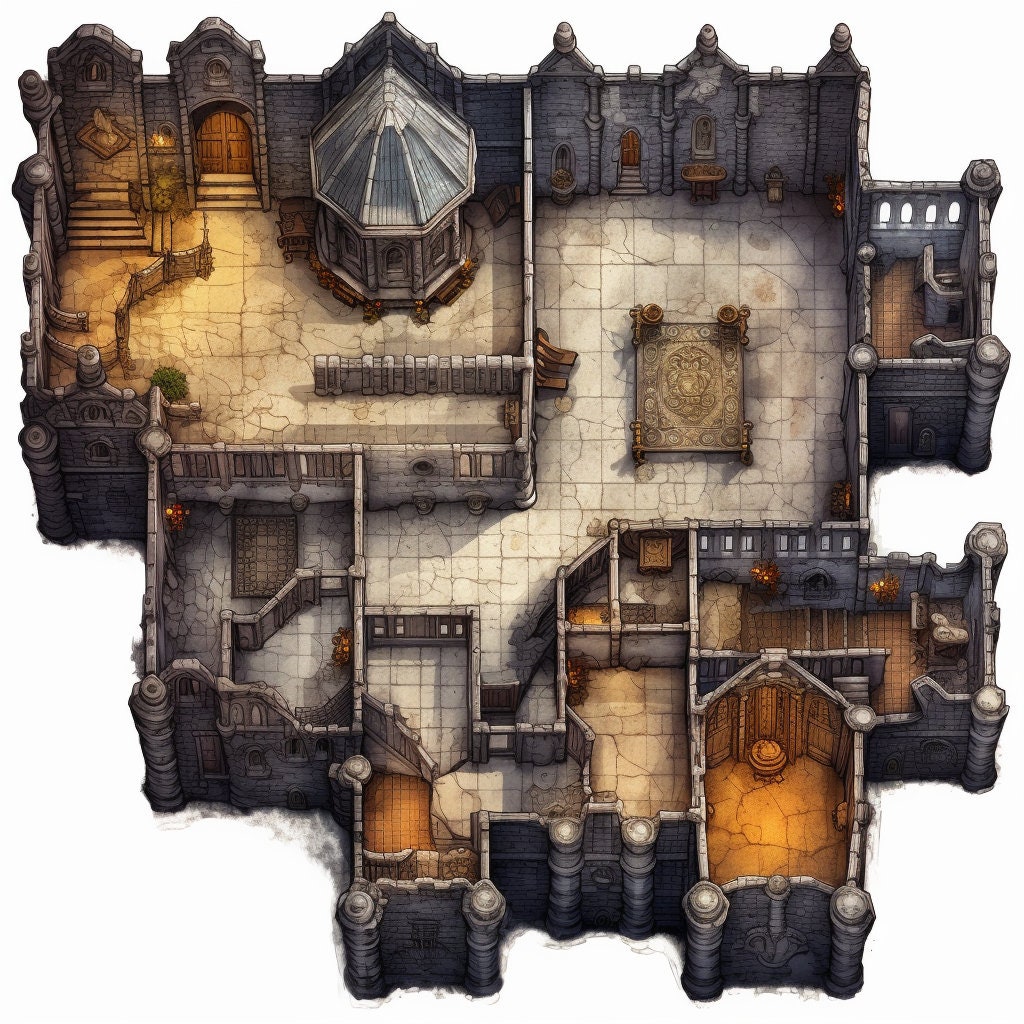 RPG Castle Maps - Etsy