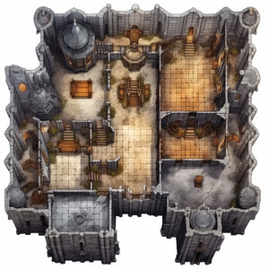 RPG Castle Maps - Etsy