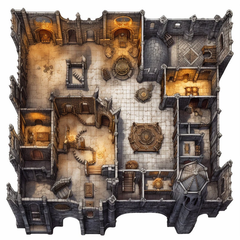 RPG Castle Maps - Etsy