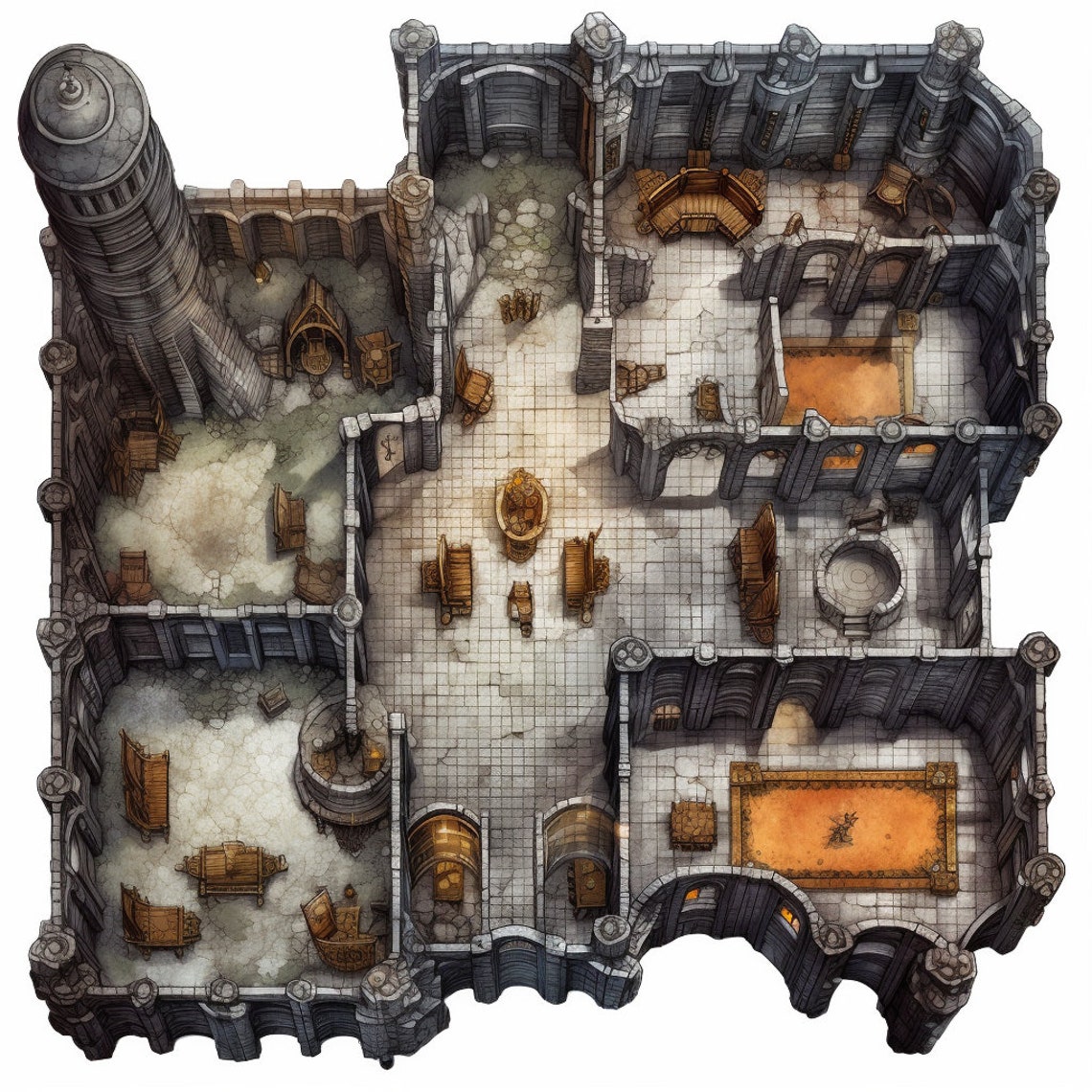 RPG Castle Maps - Etsy