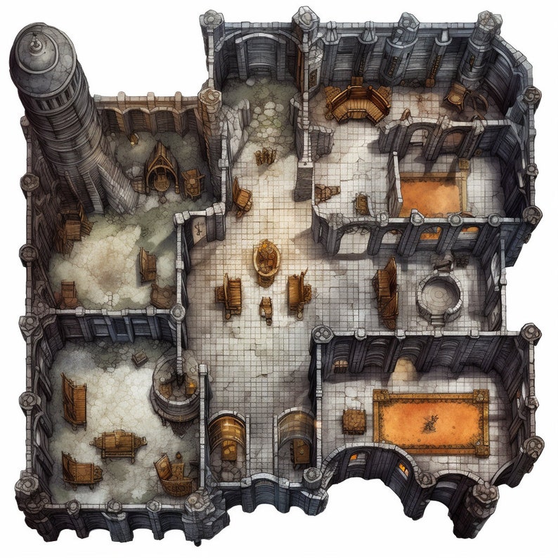 RPG Castle Maps - Etsy