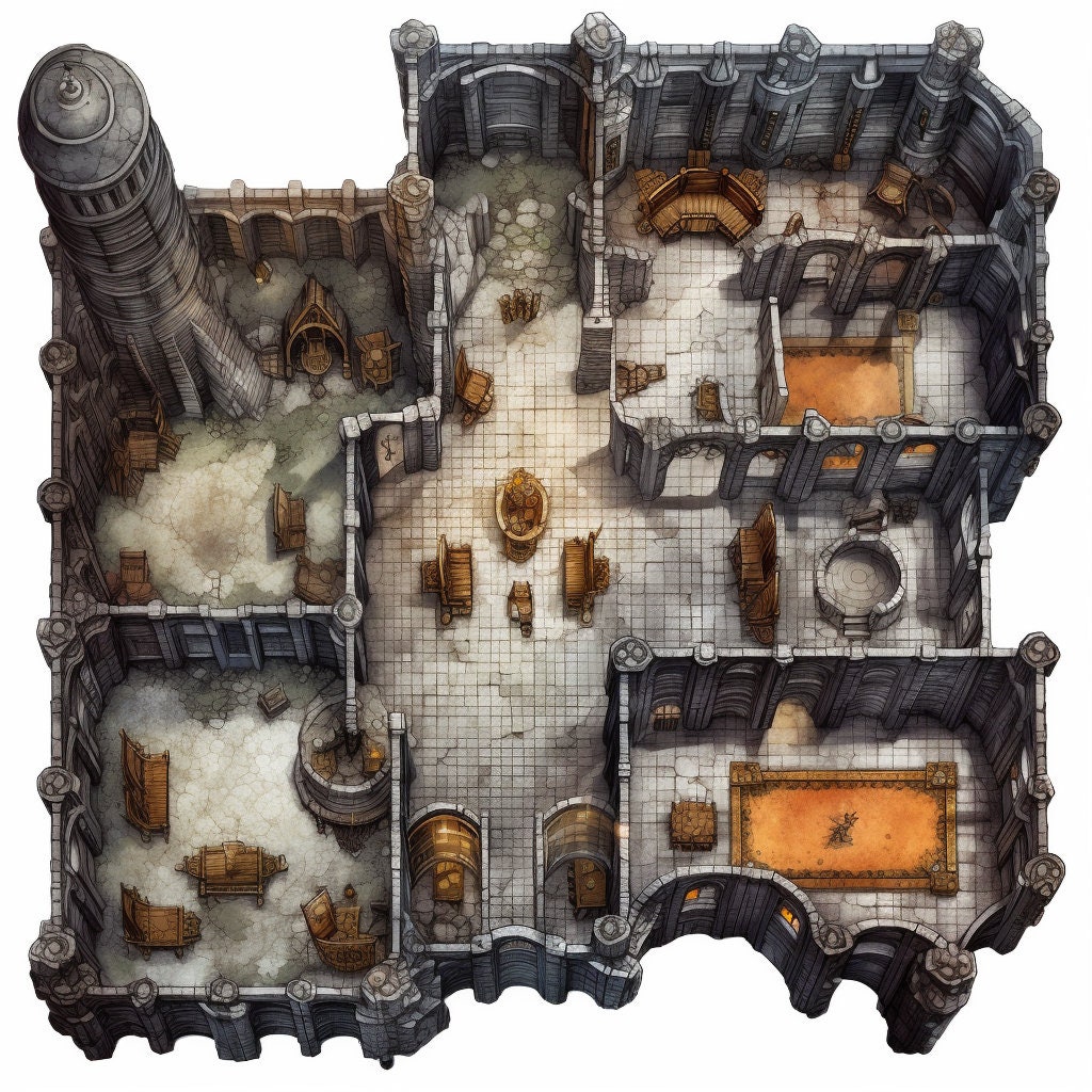 RPG Castle Maps - Etsy