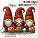 Happy Halloween Gnomes PNG Fall Decor Gnome Clipart Autumn Gnomes ...