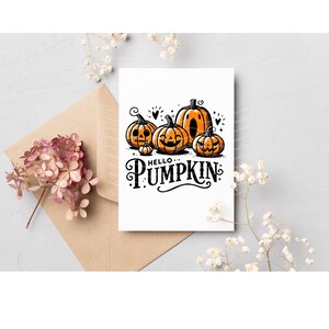 Hello Pumpkin PNG - Cute Halloween Pumpkin Faces Digital Download ...