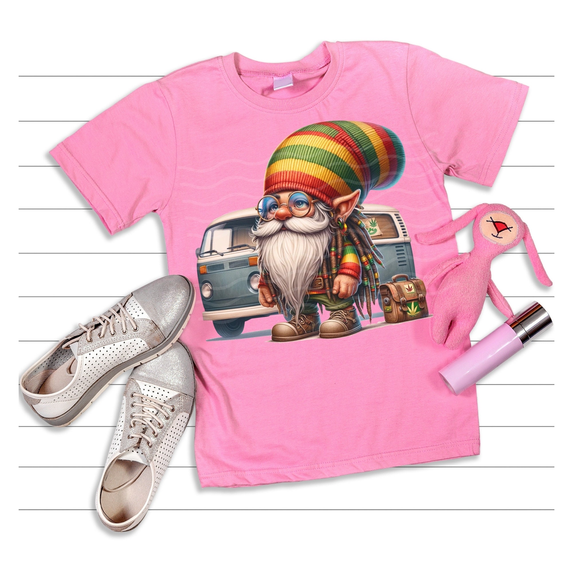 Rasta Gnome Clipart Reggae-themed PNG, Chill Gnome Illustration ...