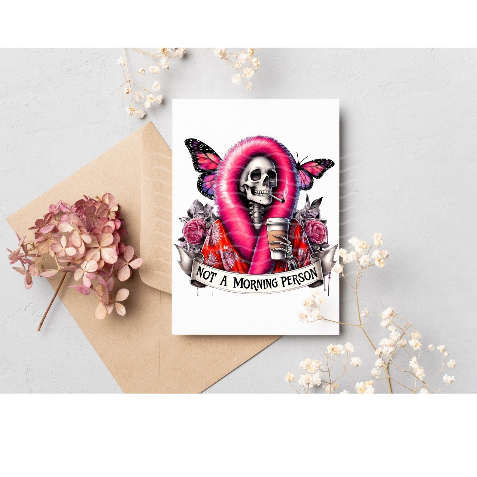 Not A Morning Person Skeleton Clipart PNG, Funny Skeleton With Coffee ...