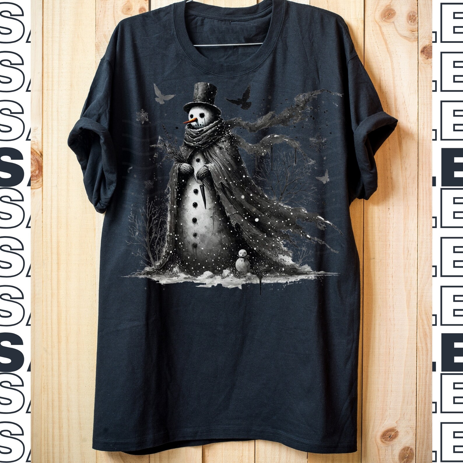 Gothic Snowman PNG, Dark Winter Clipart, Creepy Snowman Art, Spooky ...