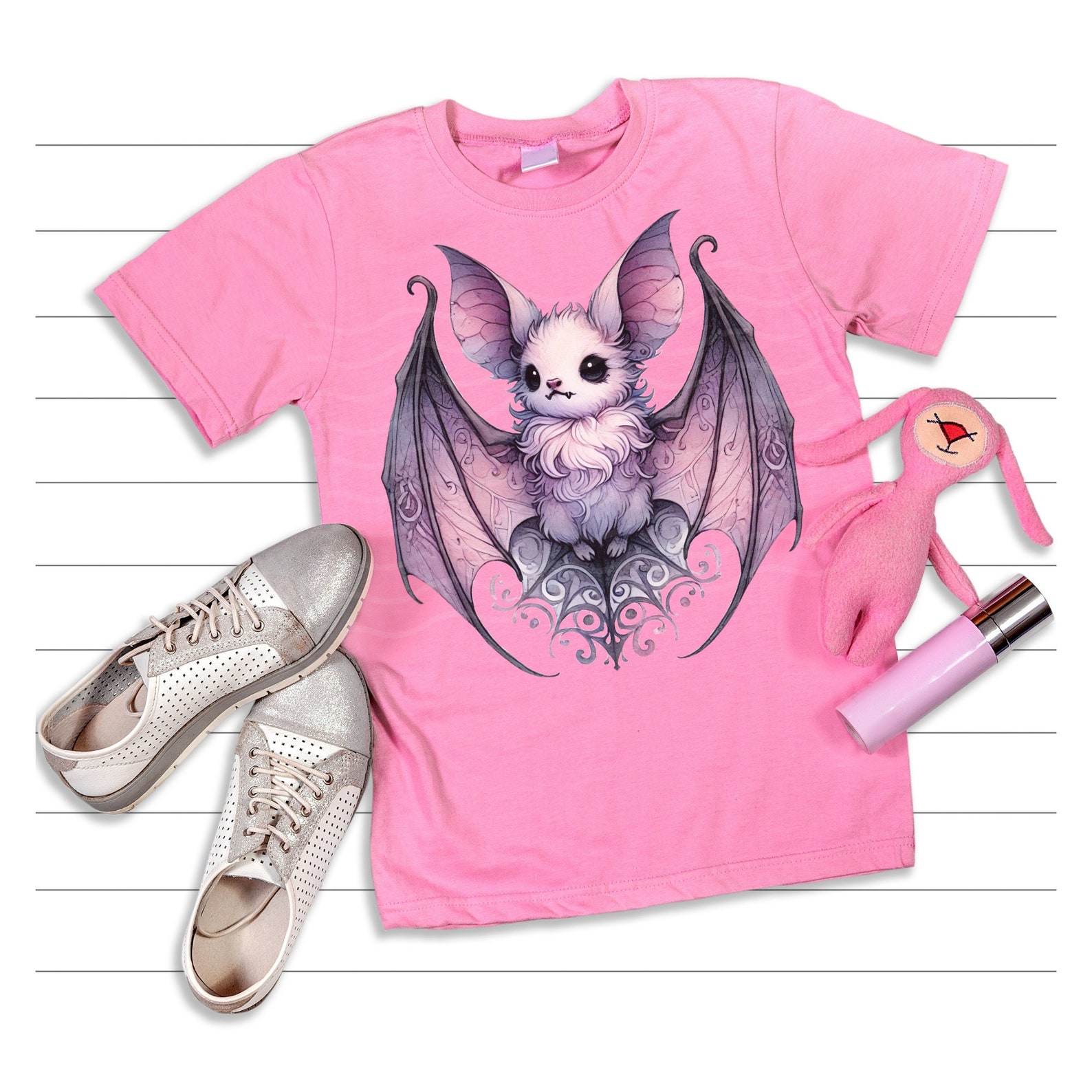 Pastel Goth Bat Illustration Cute Kawaii Bat Art Gothic Animal PNG ...