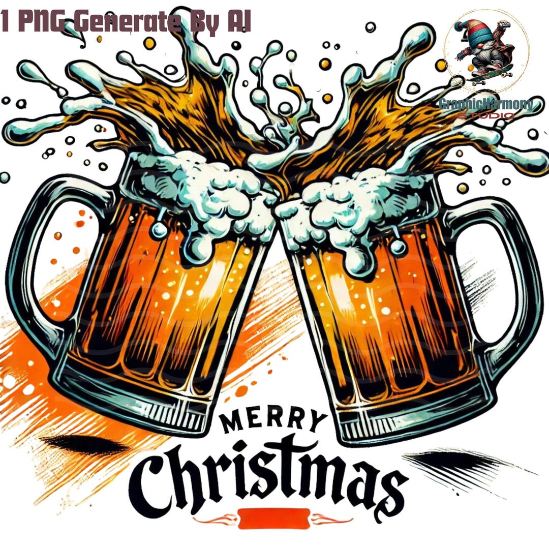 Festive Beer Cheers PNG Christmas Party Mug Design Holiday Beer ...