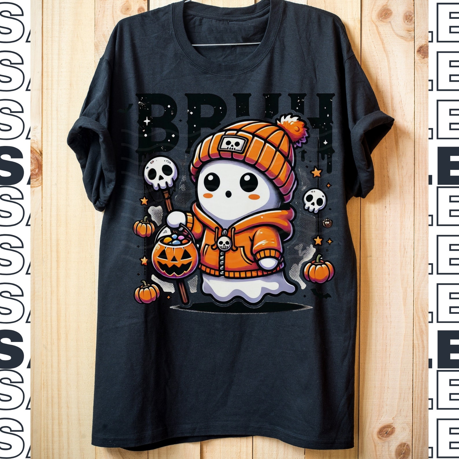 Cute Halloween Ghost bruh PNG Digital File Spooky Trick-or-treat ...