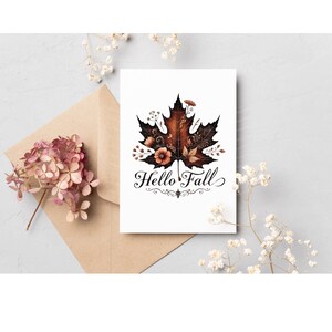 Hello Fall Leaf PNG, Fall Floral Leaf Clipart, Autumn Leaf Digital ...