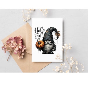 Hello Fall Gnome PNG Rustic Autumn Gnome Clipart Fall Pumpkin Gnome ...