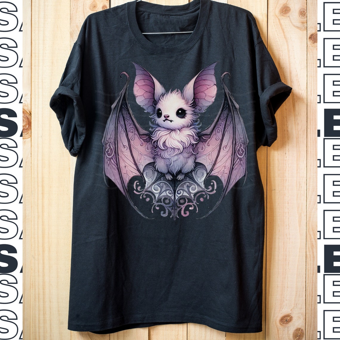 Pastel Goth Bat Illustration Cute Kawaii Bat Art Gothic Animal PNG ...