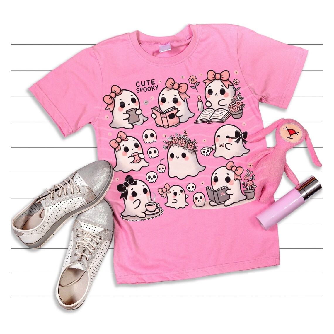 Cute Spooky Ghosts Illustration Cute and Spooky PNG Digital Download ...