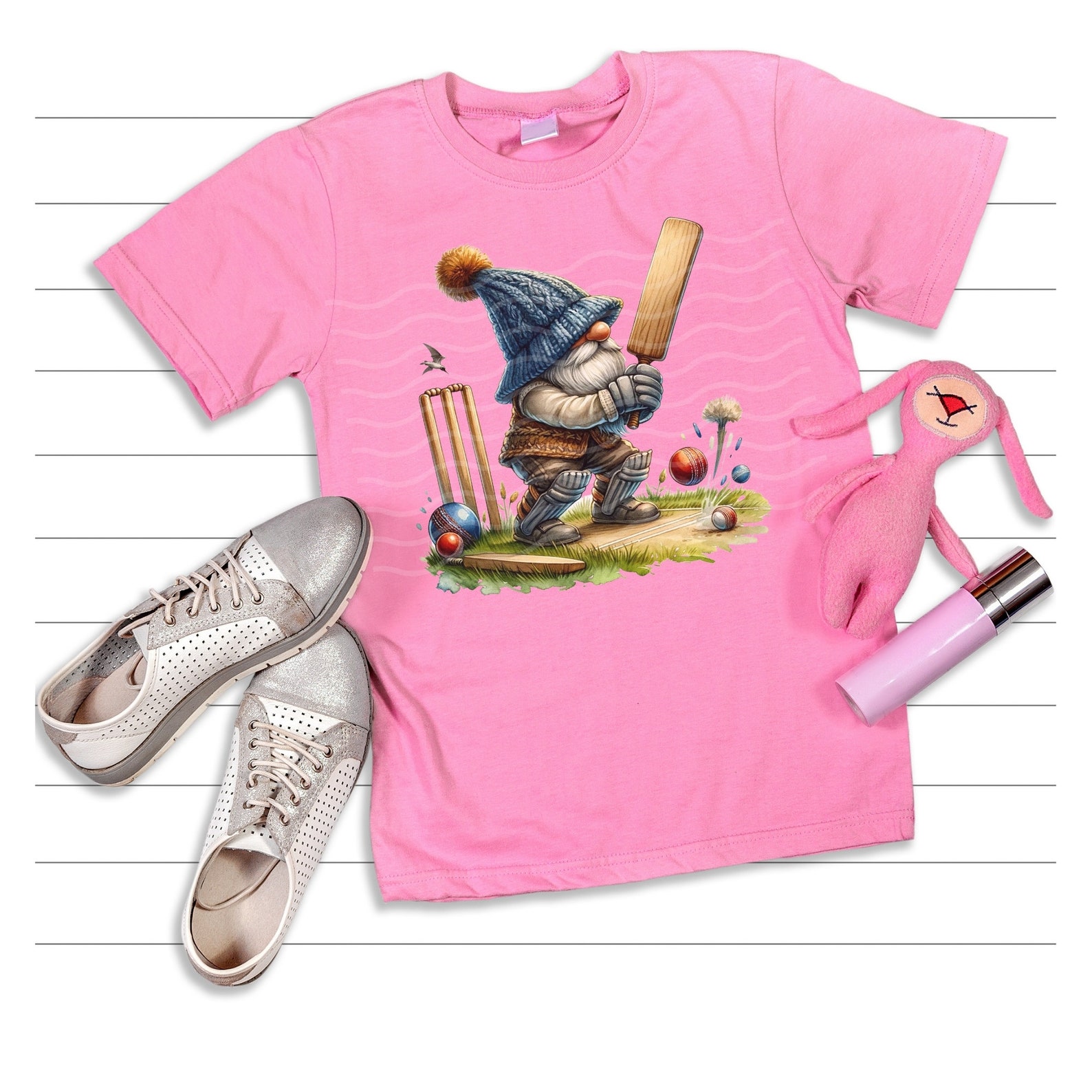 Batsman Gnome Clipart - Digital Download, Cricket Player Gnome PNG ...