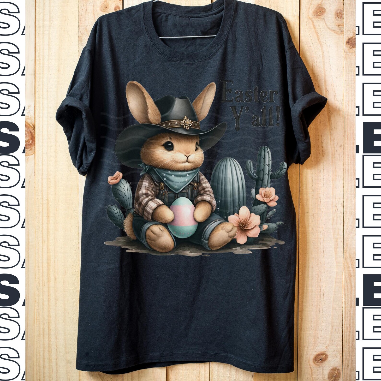 Rustic Cowboy Bunny PNG | Western Easter Rabbit Clipart | Country ...