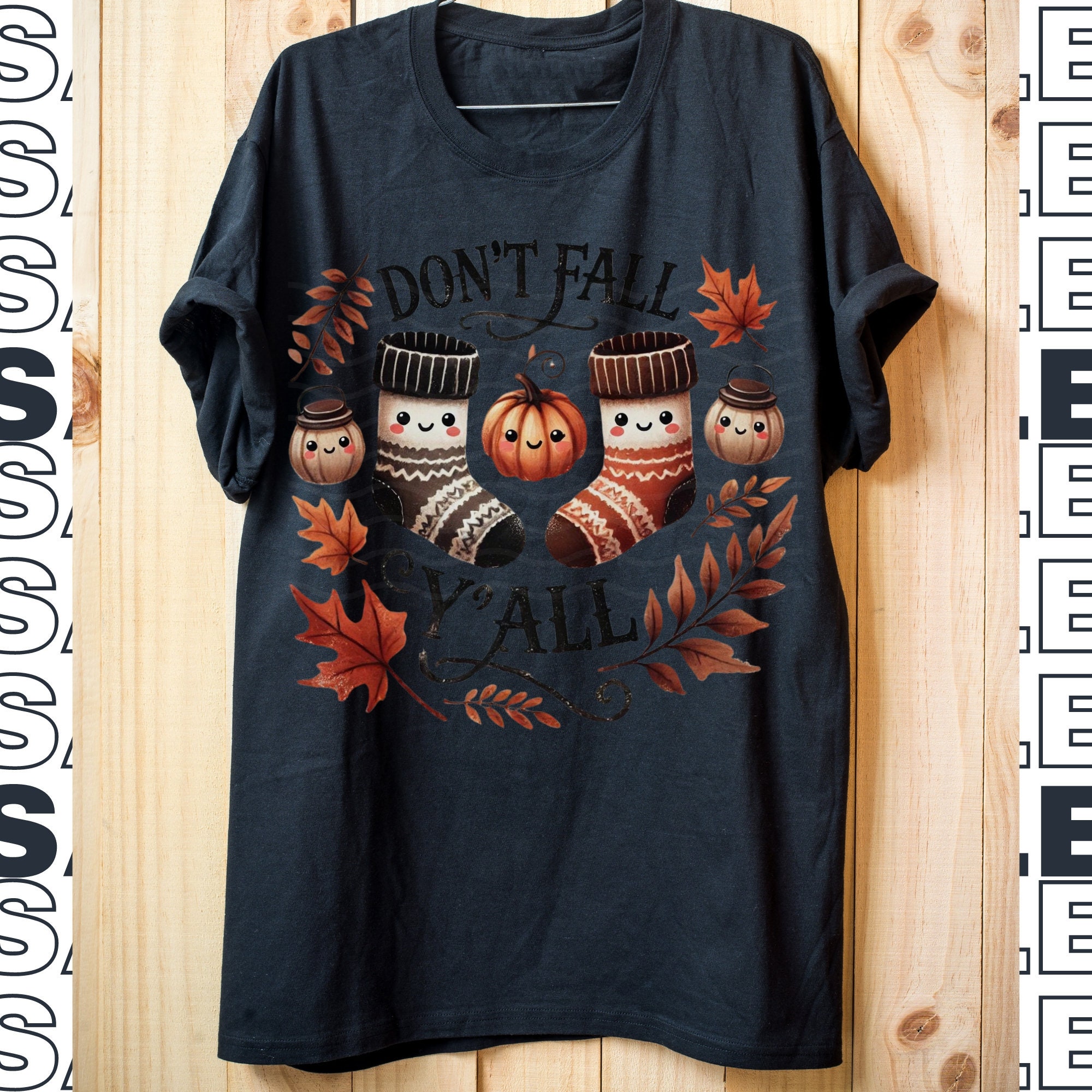 Fall Cozy Socks PNG, Cute Autumn Socks Clipart, Dont Fall Yall Digital ...