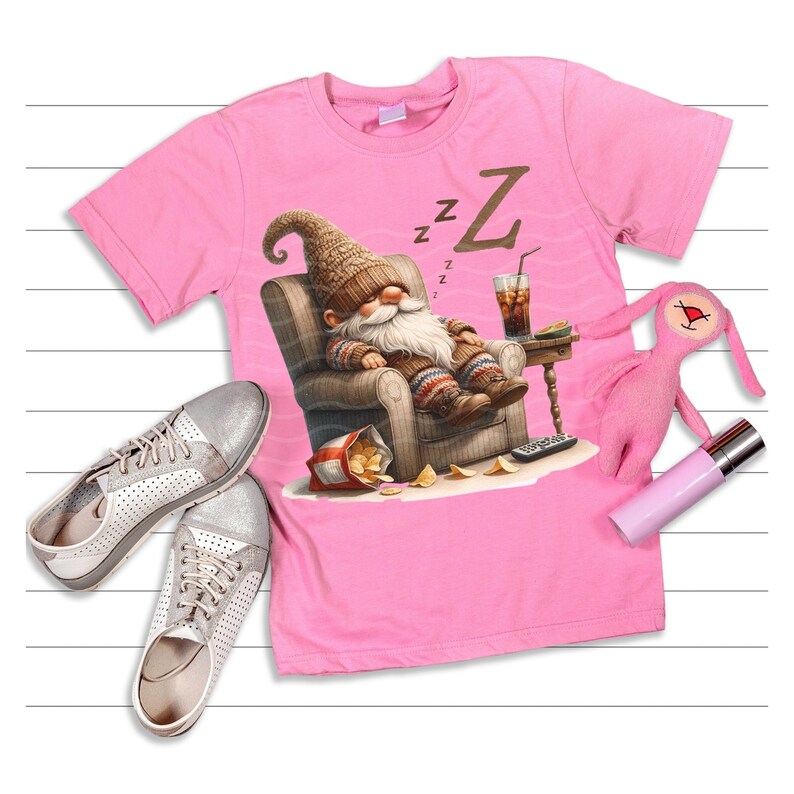 Printable Sleepy Gnome Art Cozy Home Decor Illustration Digital ...