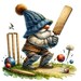 Batsman Gnome Clipart Digital Download, Cricket Player Gnome PNG ...
