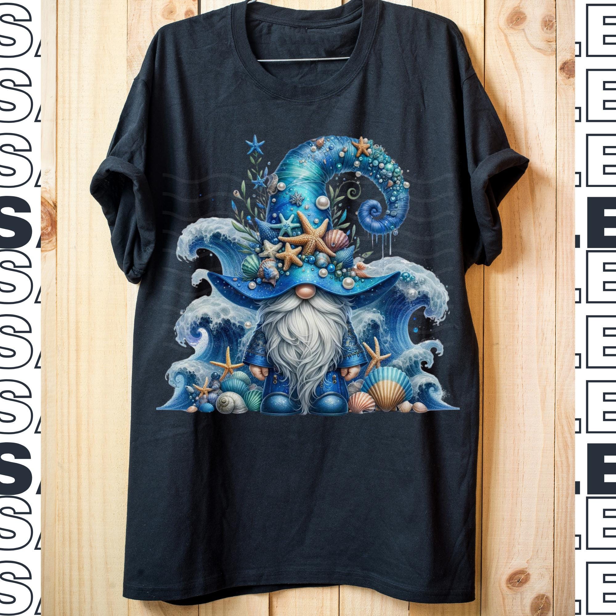 Beach Gnome PNG, Ocean Theme Gnome Art, Starfish Coastal Digital Art ...